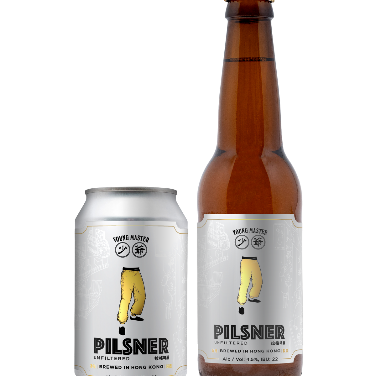 Young Master Brewery 少爺啤 | Pilsner Unfiltered Lager 330ml Pack